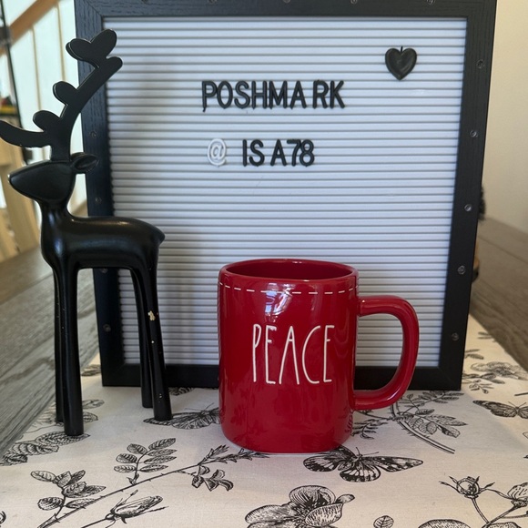 Rae Dunn | Dining | Rae Dunn By Magenta Red Peace Mug | Poshmark